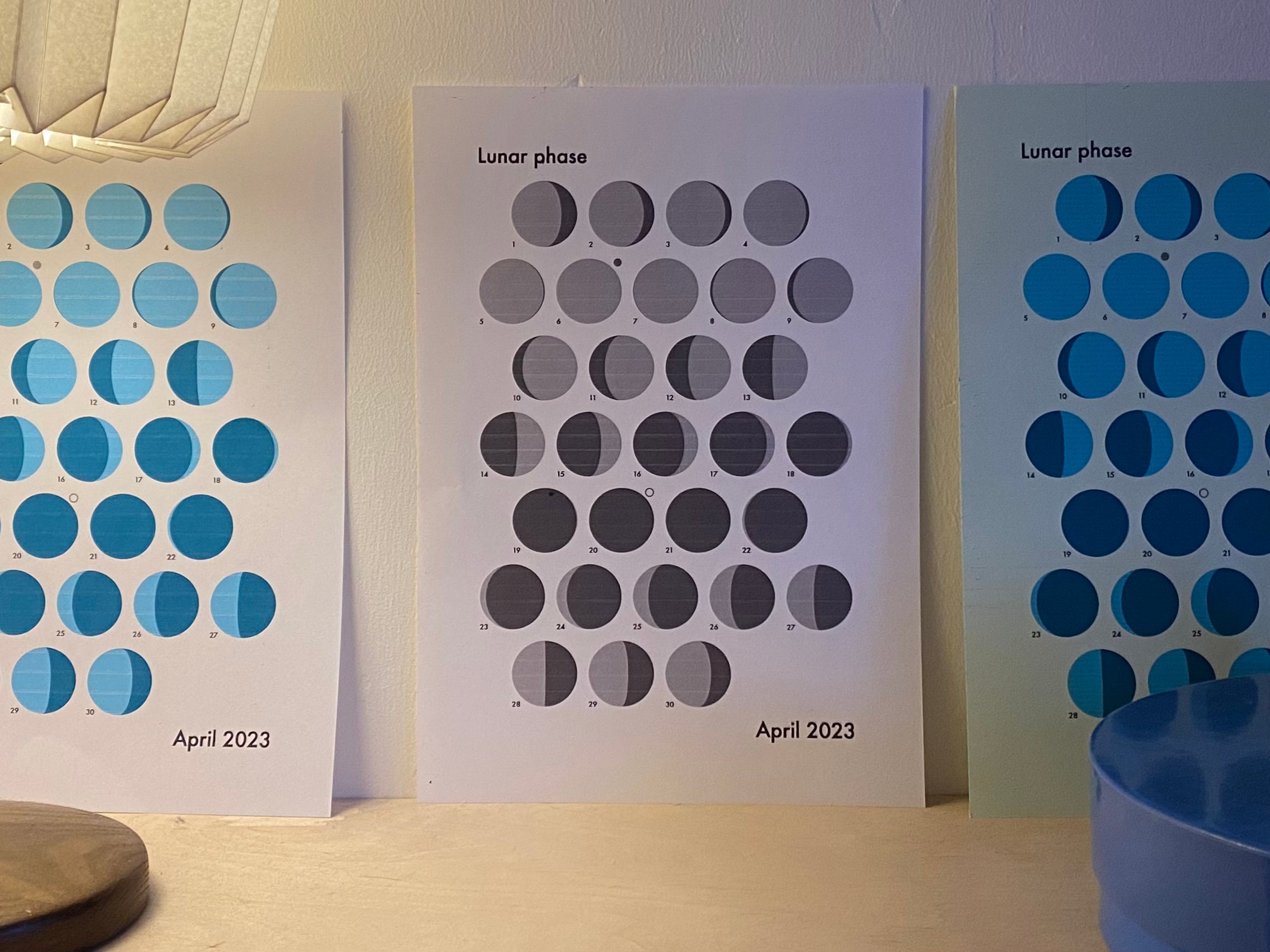 April 2023 Lunar Phase Calendar - Etsy