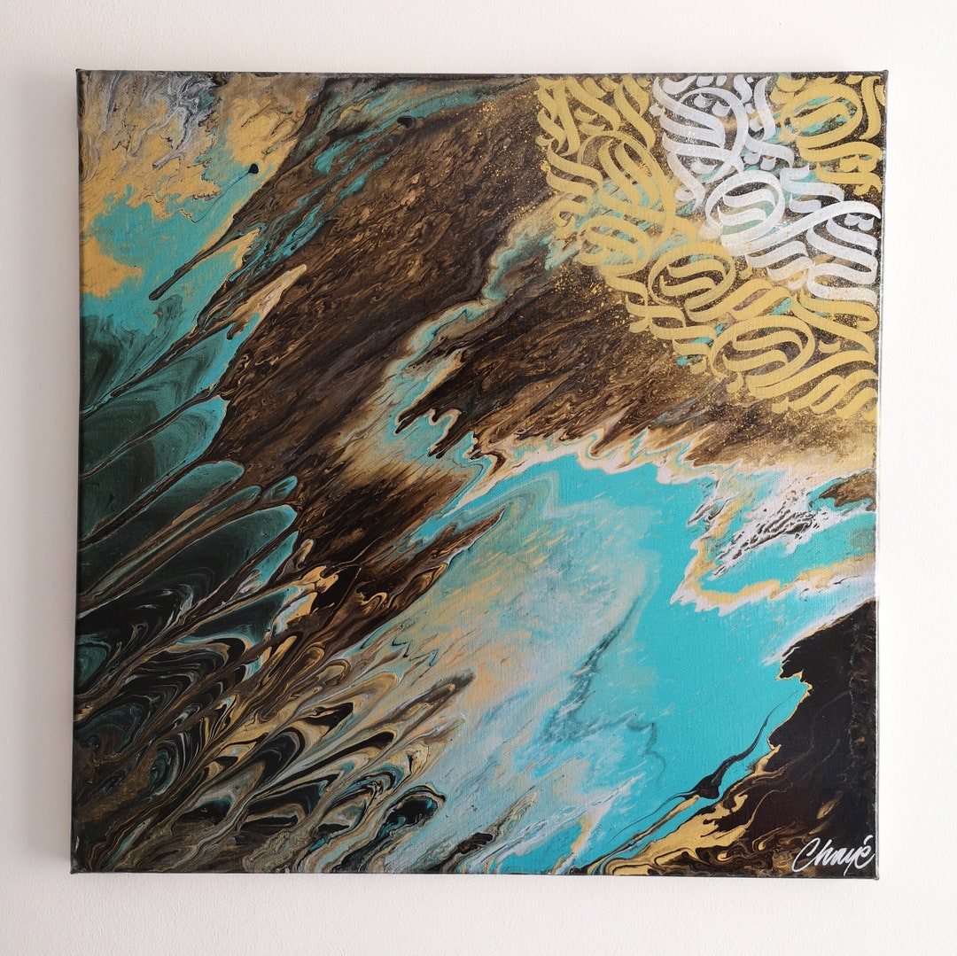 METEOR Painting 50 X 50 Cm - Etsy