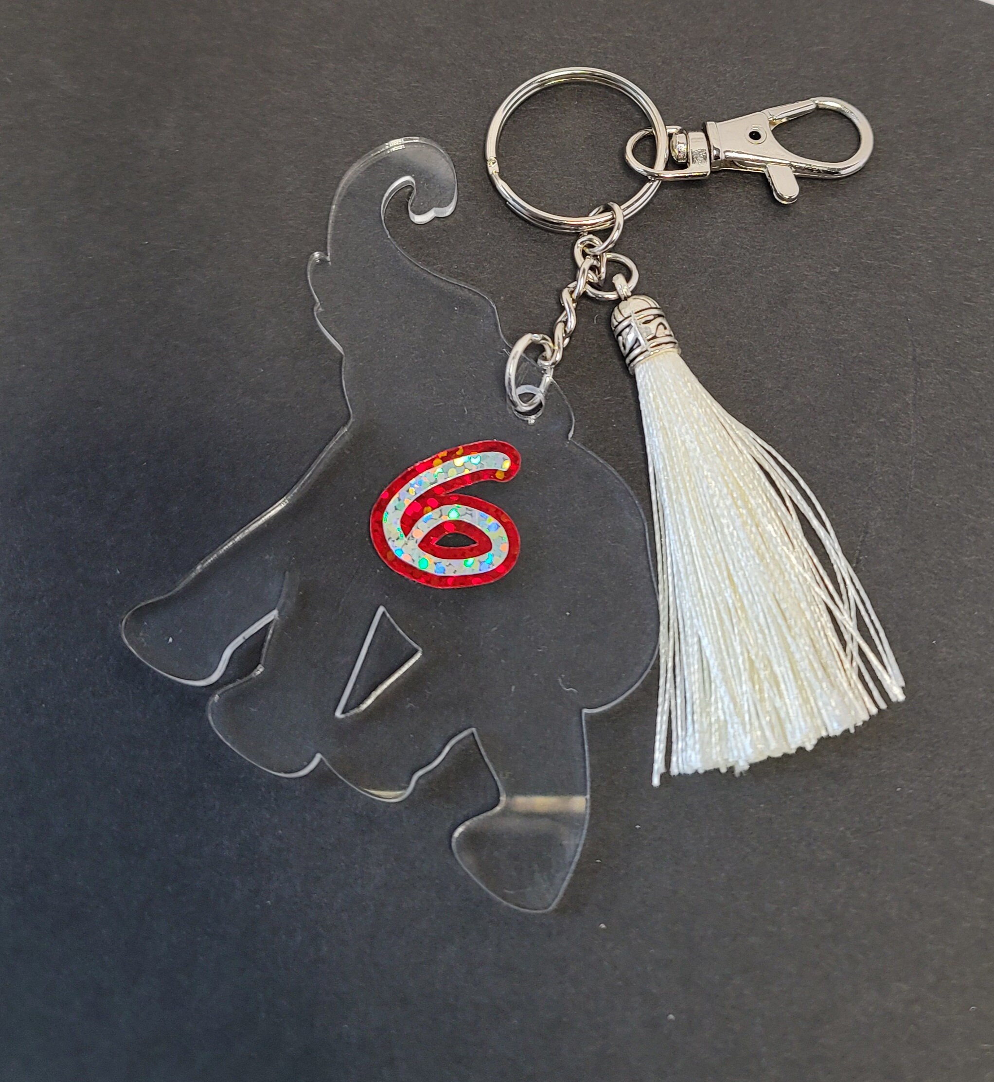 Custom DST Elephant Line Number Keychain Soror Gift Initiation - Etsy