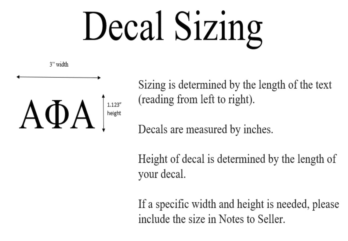 Greek Vinyl Letters Sorority Letters Fraternity Letters Custom - Etsy