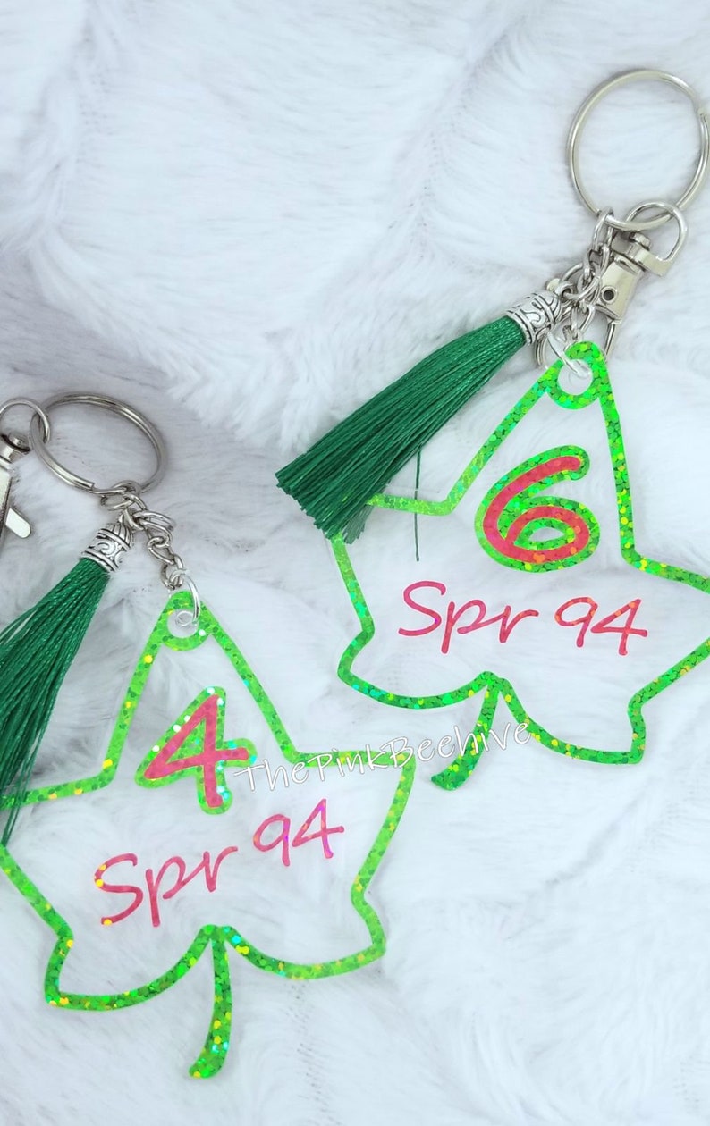 Custom Ivy Line Number Keychain Soror Gift Initiation Gift - Etsy