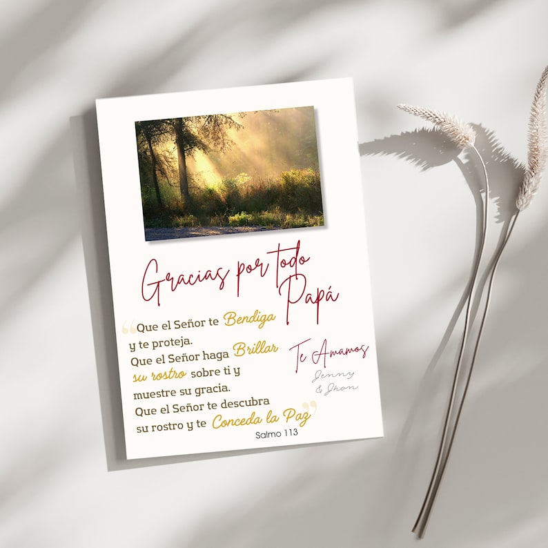 EDITABLE, Father's Day Card, Spanish Template, Digital Download ...