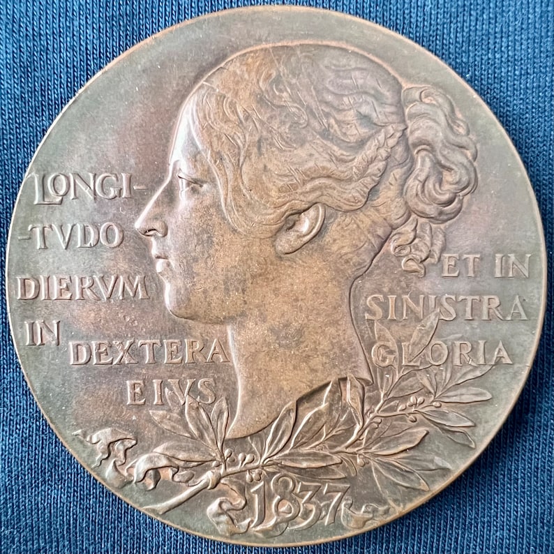 1897 Diamond Jubilee Medallion Queen Victoria large Bronze - Etsy