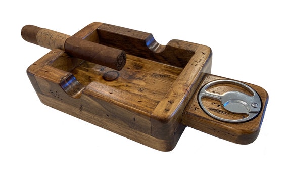 Cigar Rest & Cigar Cutter Ashtray Cigar Accessory Cigar - Etsy