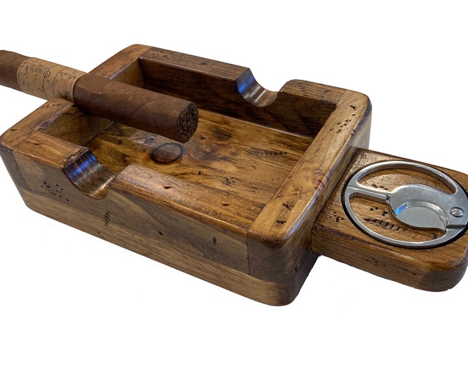 Cigar Rest & Cigar Cutter Ashtray Cigar Accessory Cigar - Etsy