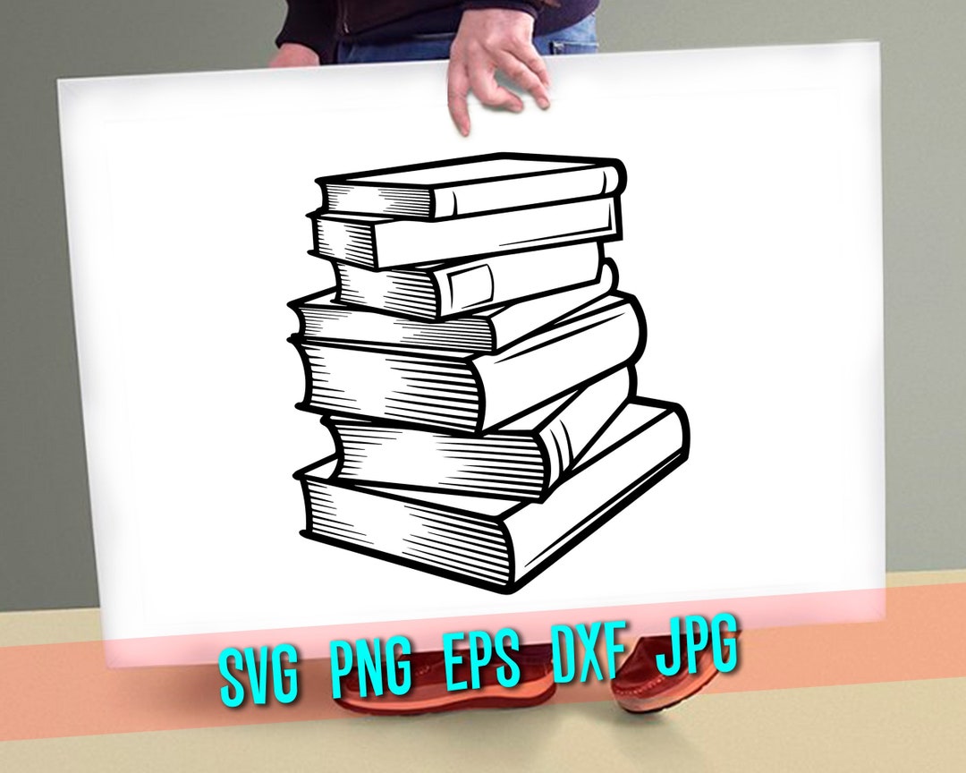 Books Art Svg Book Lover Svg Books Svg Silhouette Cut Files CW0172 - Etsy