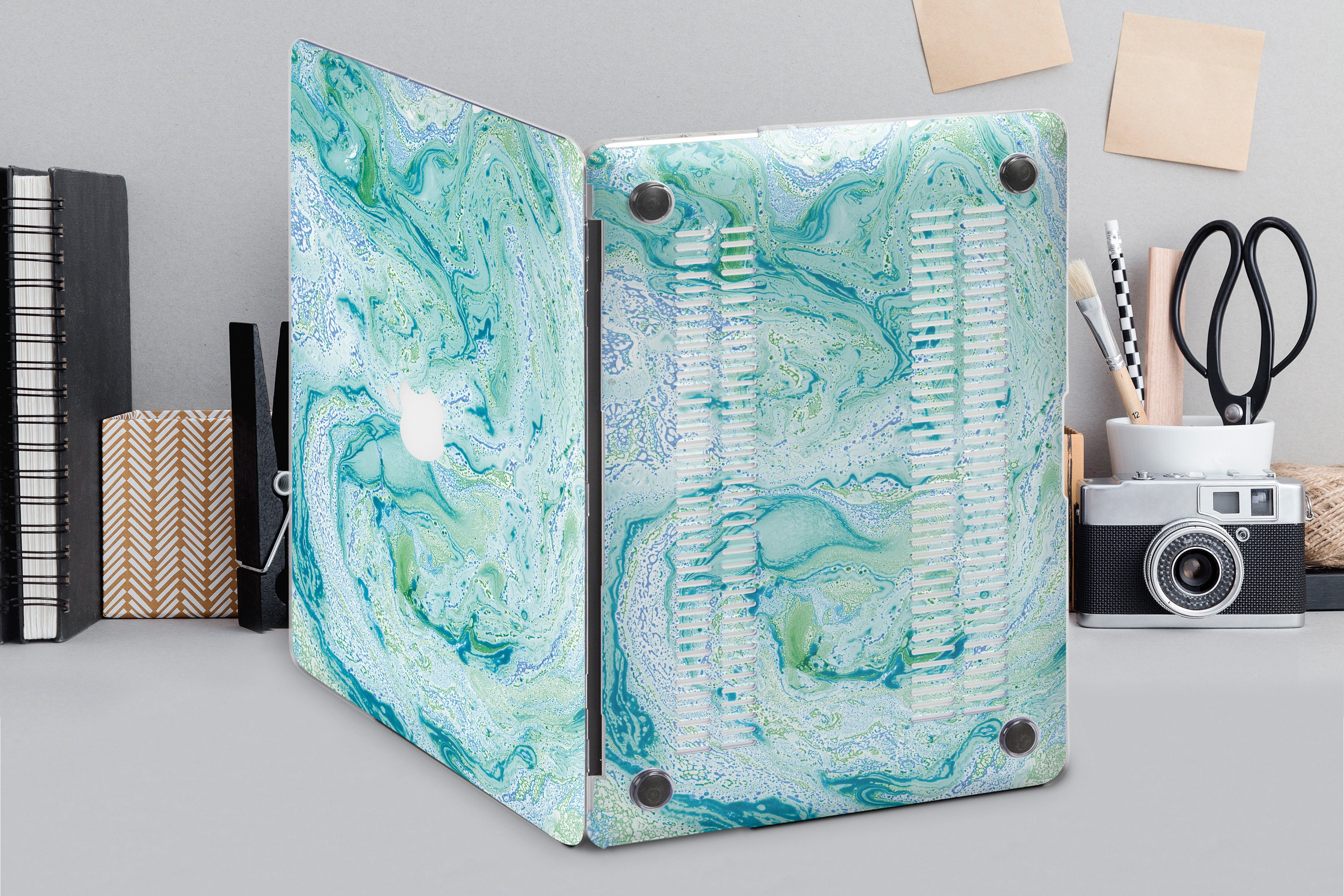 Blue Watercolor Stains Paints Macbook 16 Inch Case Pro 2014 - Etsy