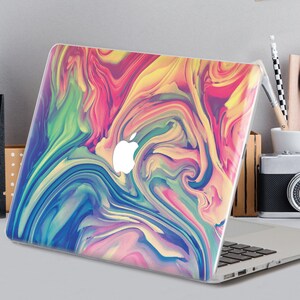 Colorful Oil Stains Paints MacBook Pro Case 16 Inch 2023, MacBook Air ...