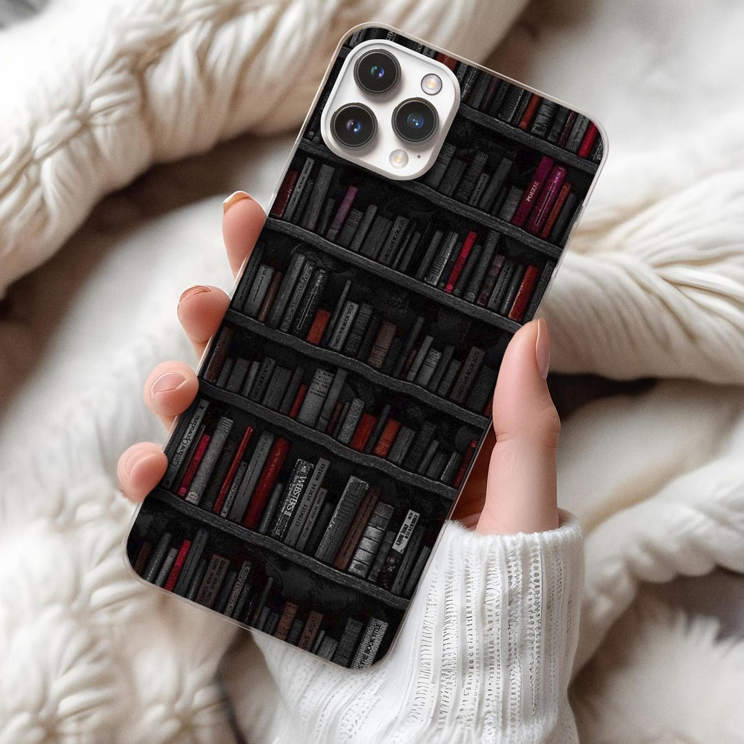 The iPhone Case With the Design of Printed Shelves of Books? Gothic ...