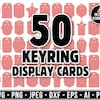 20 Keyring Display Card Bundle SVG, Keyring Display Card Template Svg ...
