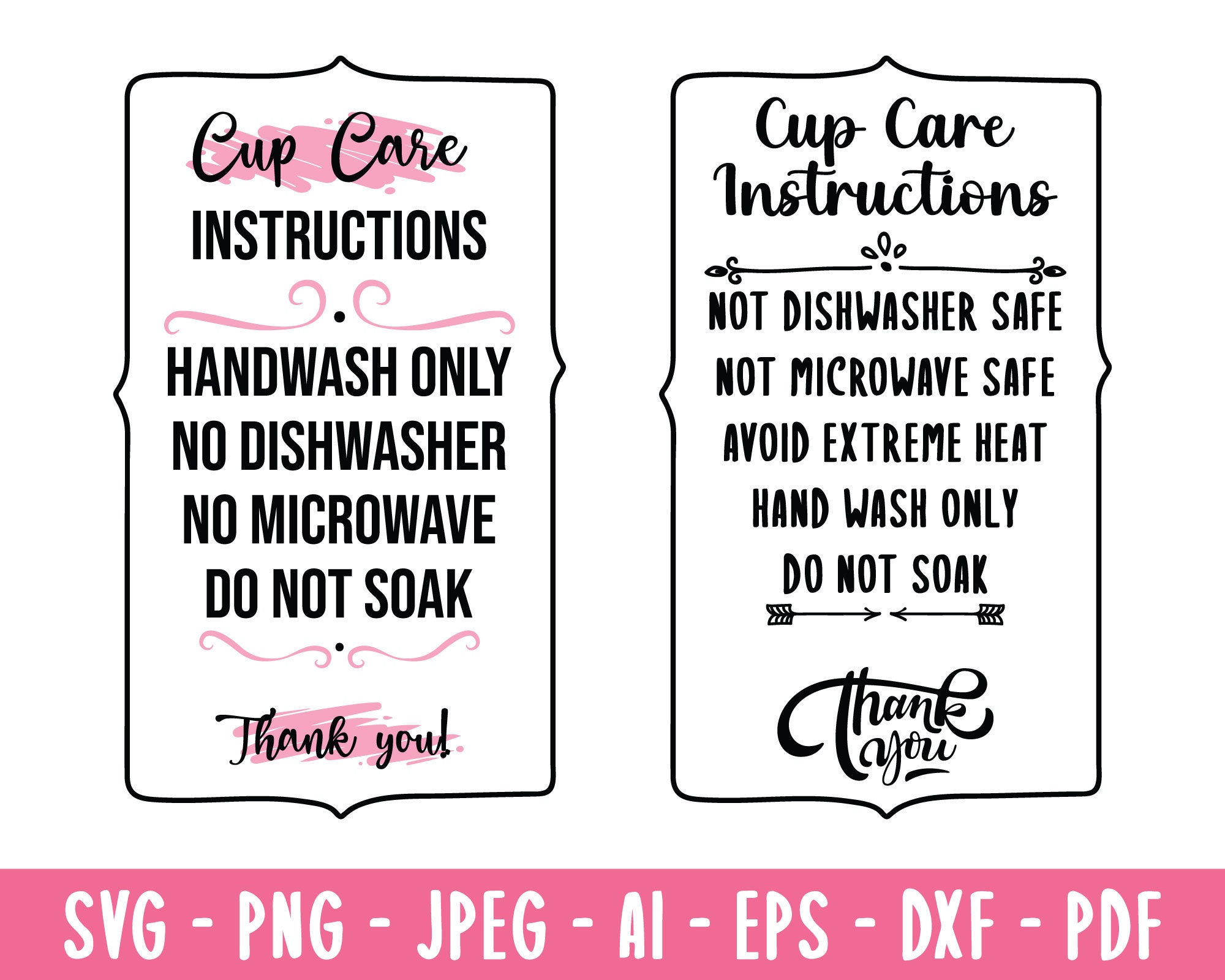 Cup Care Card Instructions Svg Cup Care Card Printable Svg - Etsy