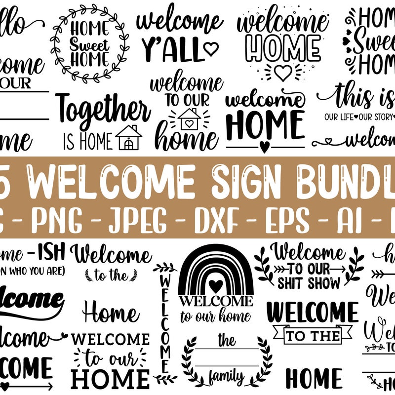 Welcome Home Svg - Etsy