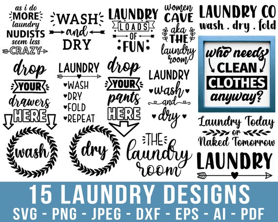 Laundry Svg Bundle Laundry Svg Hand Drawn Laundry Svg - Etsy