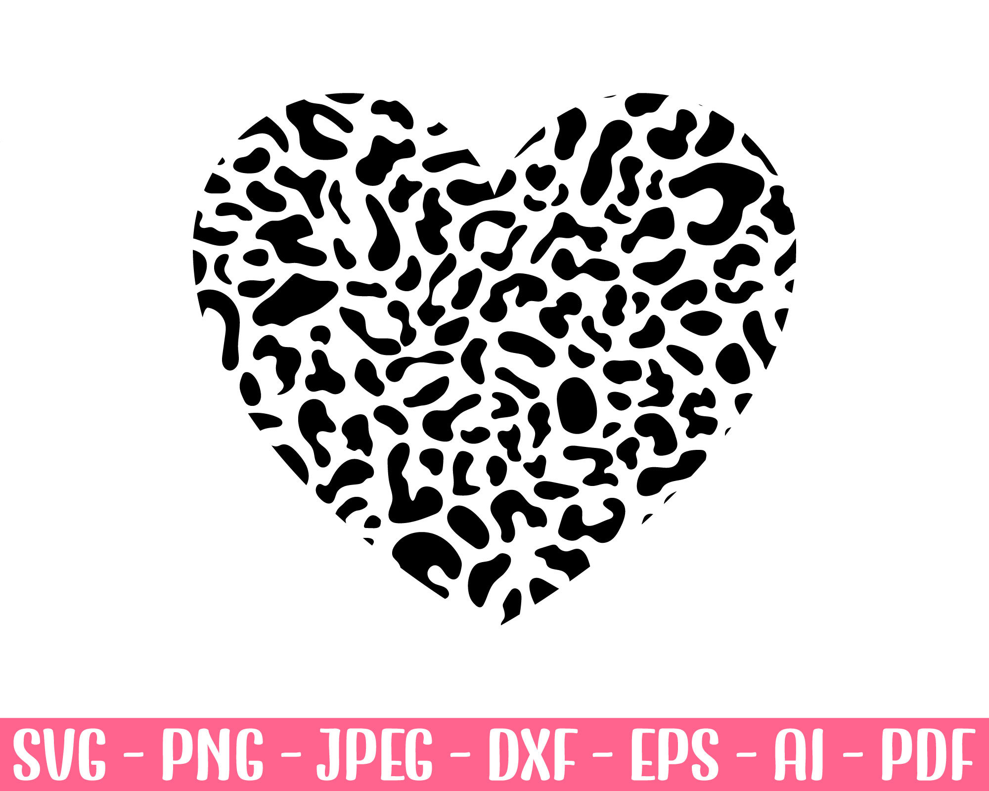 Leopard Heart Svg Leopard Pattern Svg Leopard Print Svg - Etsy