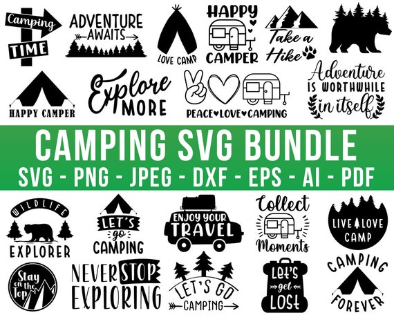 Camping Svg Bundle Adventure Svg Bundle Camping Svg Happy | Etsy