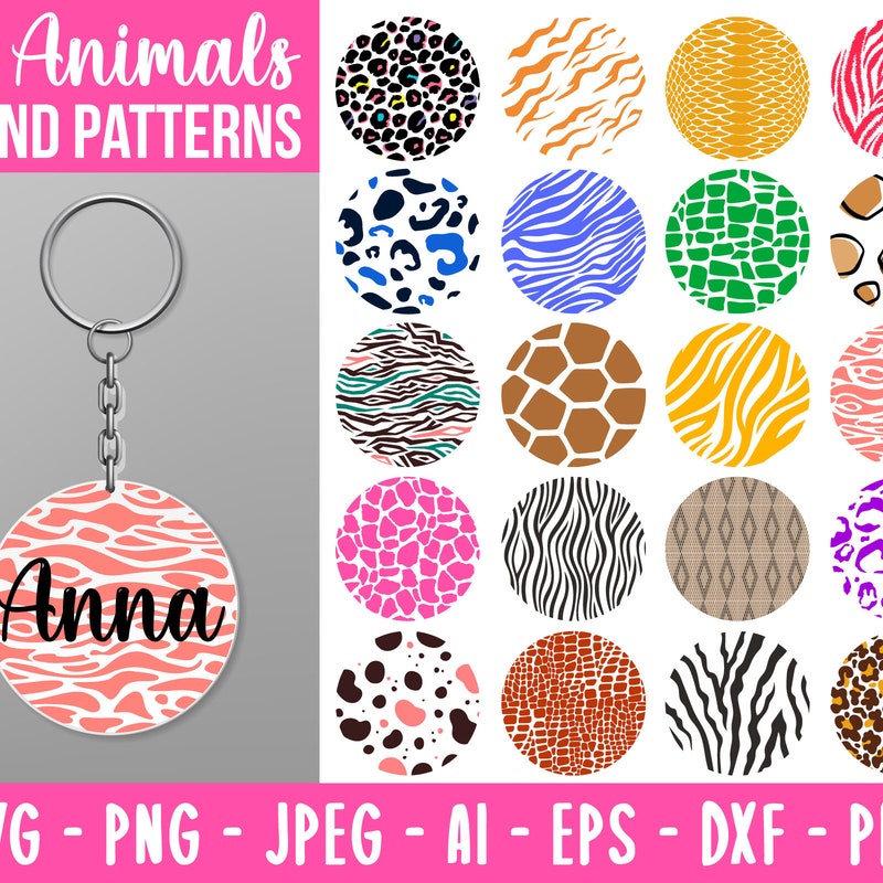 Keychain Svg Round - Etsy