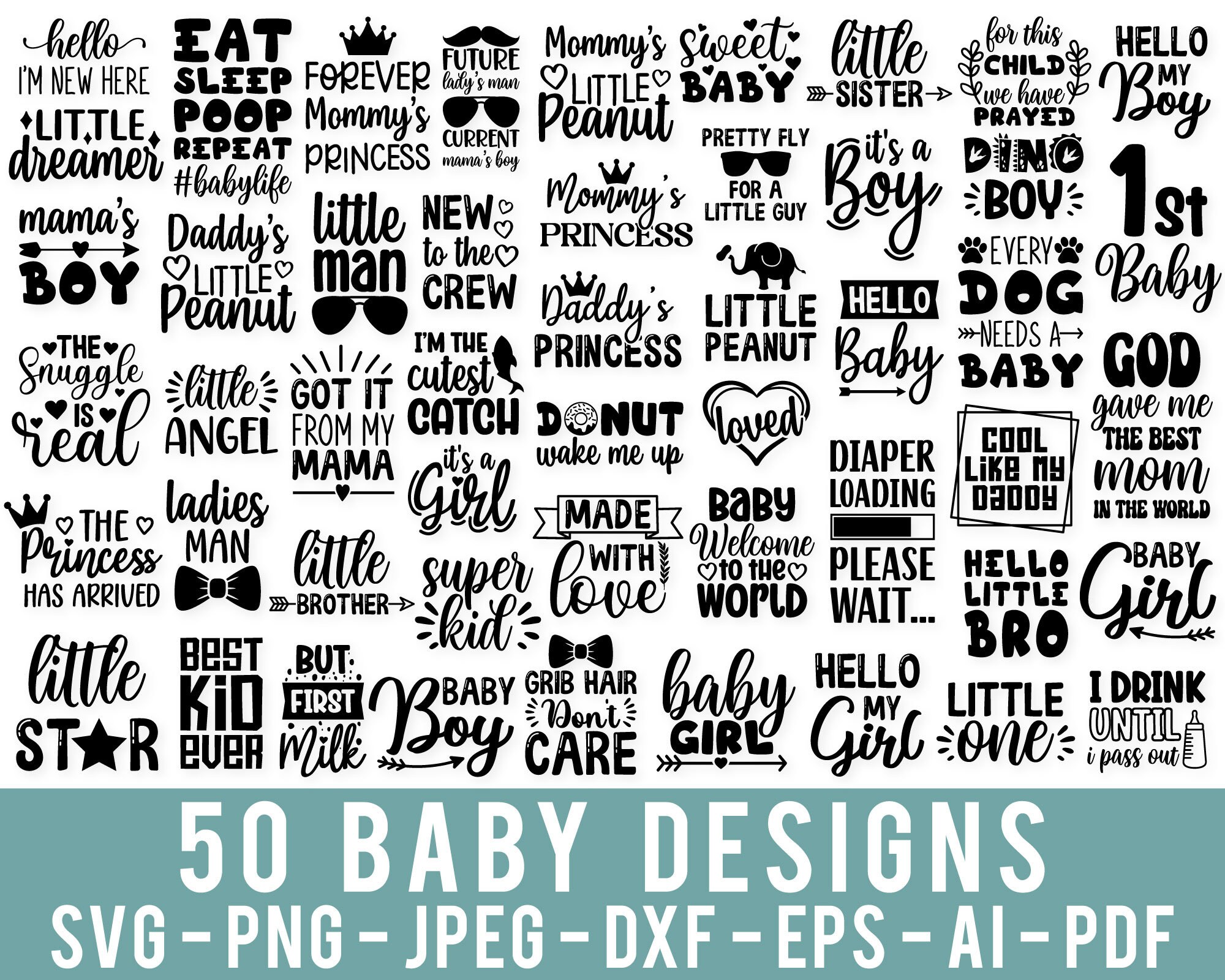 Baby Svg Bundle Baby Onesie Svg Funny Baby Svg Baby Newborn - Etsy