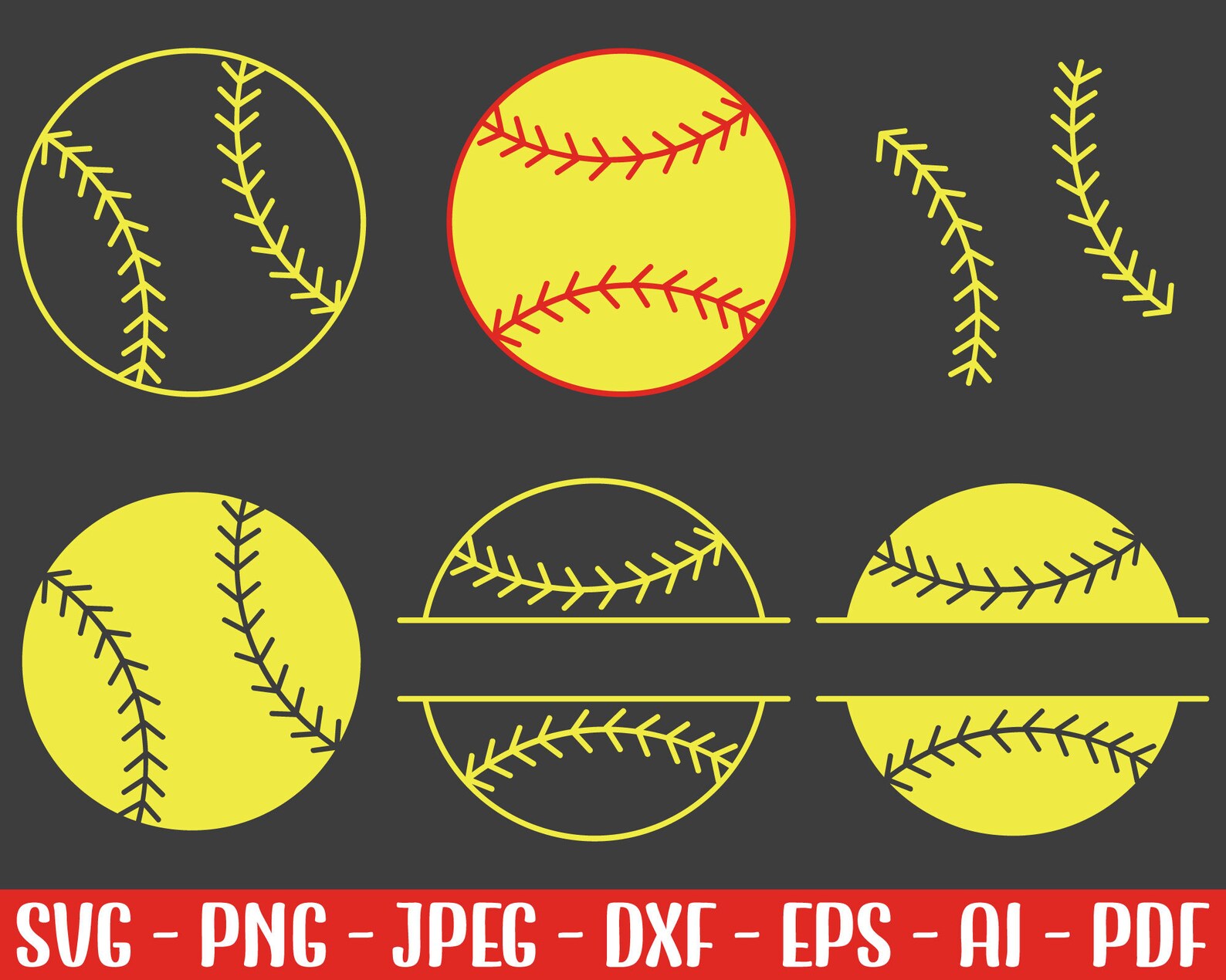 Softball Svg, Softball Svg Bundle, Softball Monogram Svg, Softball Svg ...