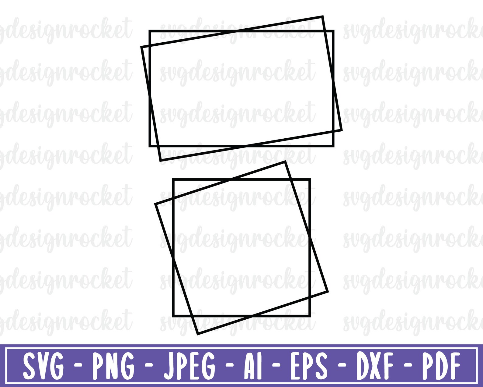 Layered Square Svg Layered Square Frame Svg Rectangle Frame - Etsy