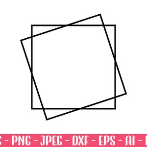 Double Square Frame Svg, Double Square Svg, Square Frame Svg, Double ...