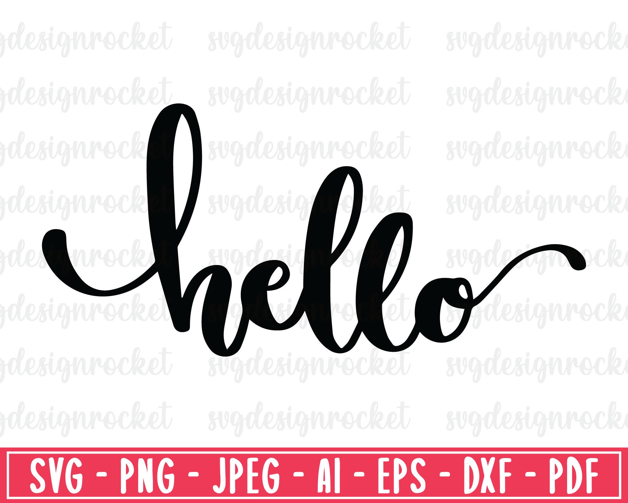 Hello svg hello cut file hello sign svg hello clipart | Etsy