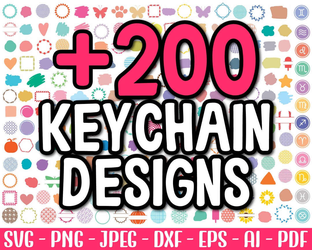 Keychain Pattern Svg Bundle, Keychain Svg Bundle, Ring Pattern Svg, Key ...