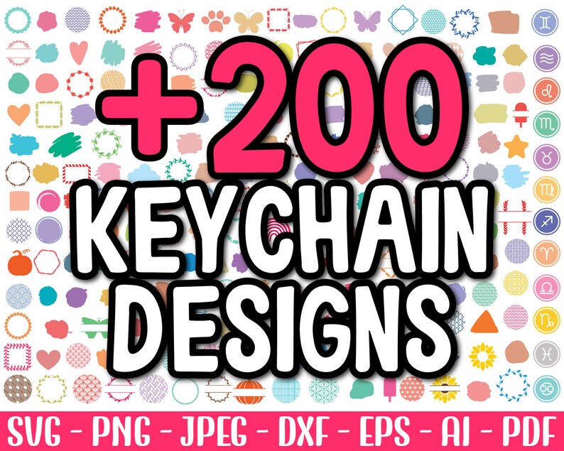 Keychain Pattern Svg Bundle, Keychain Svg Bundle, Ring Pattern Svg, Key ...