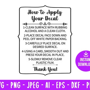 How to Apply Decal Svg, How to Apply Decal Card Svg, How to Apply Decal ...