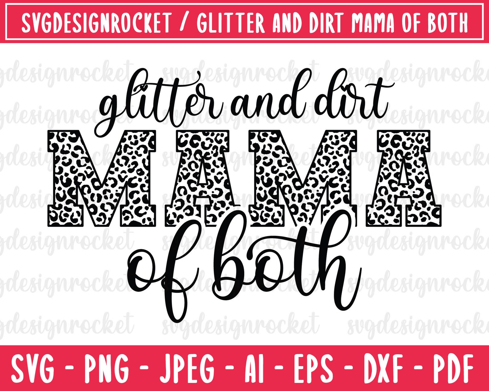 Glitter and Dirt Mom of Both Svg Mothers Day Svg Funny Mom - Etsy