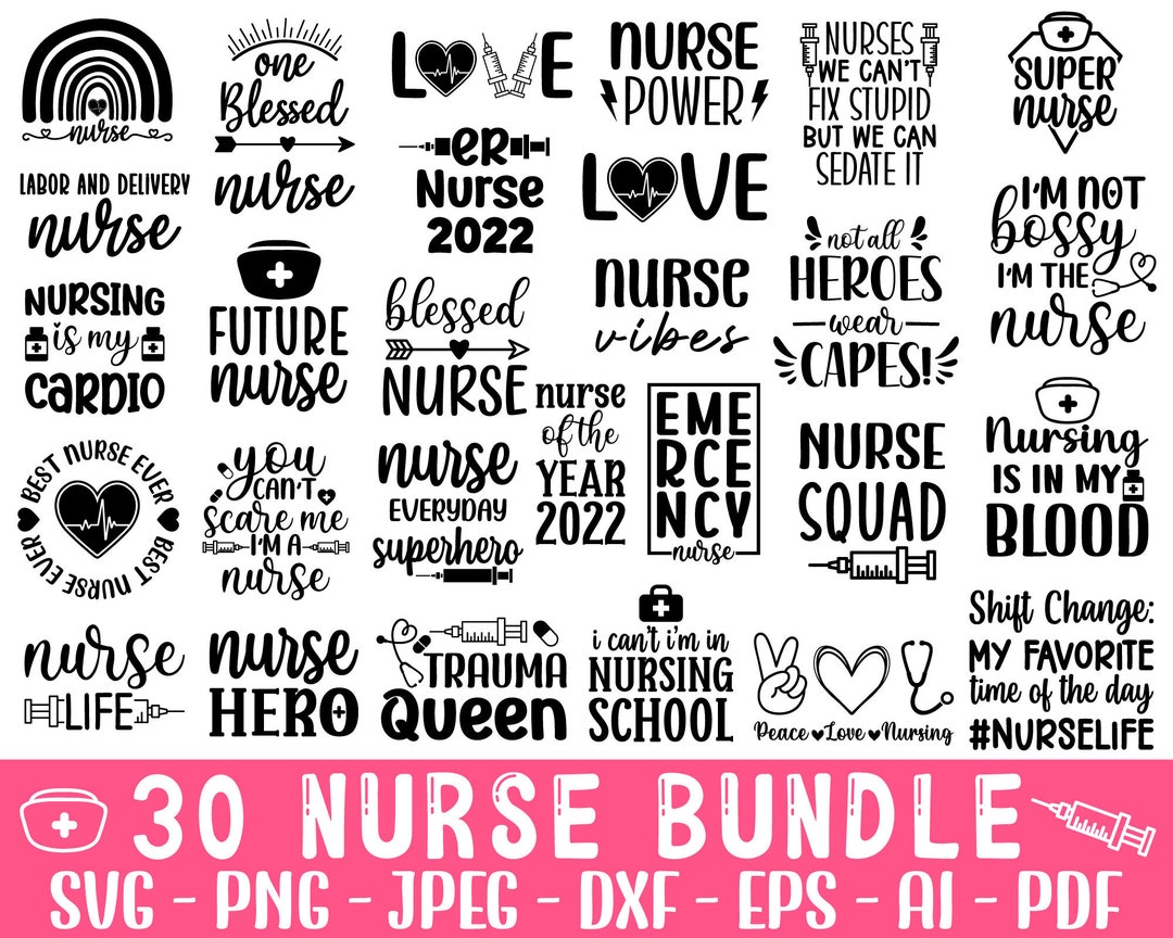 Nurse Svg Bundle, Nurse Svg, Nurse Designs Svg, Easter Nurse Svg ...