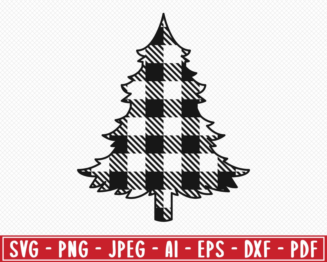 Christmas Tree Buffalo Plaid Svg, Christmas Tree Svg, Merry Christmas ...