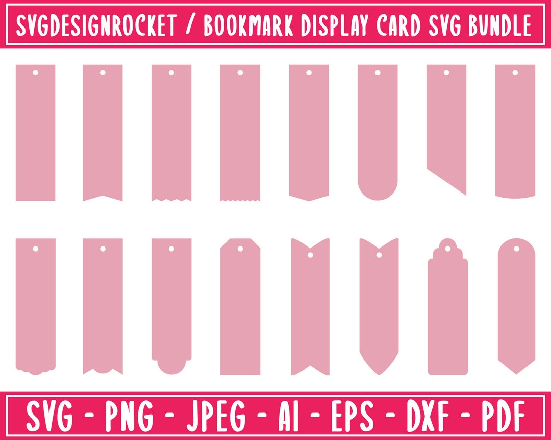Bookmark Display Card Svg, Bookmark SVG Bundle, Bookmark Sleeve Svg ...