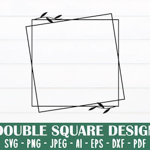 Double Square Frame Svg, Double Square Svg, Square Frame Svg, Double ...