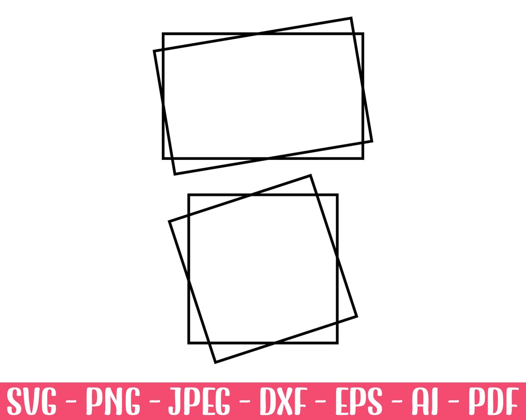 Layered Square Svg, Layered Square Frame Svg, Rectangle Frame Svg ...