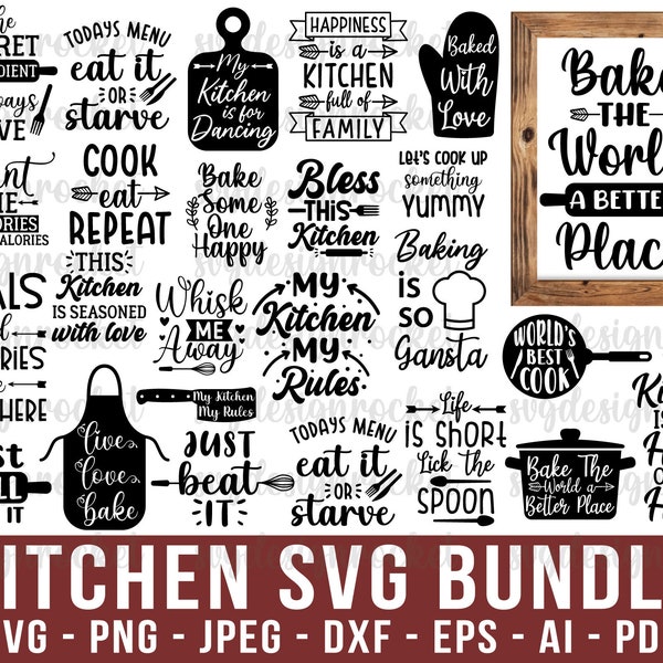 Kitchen Sign Svg - Etsy