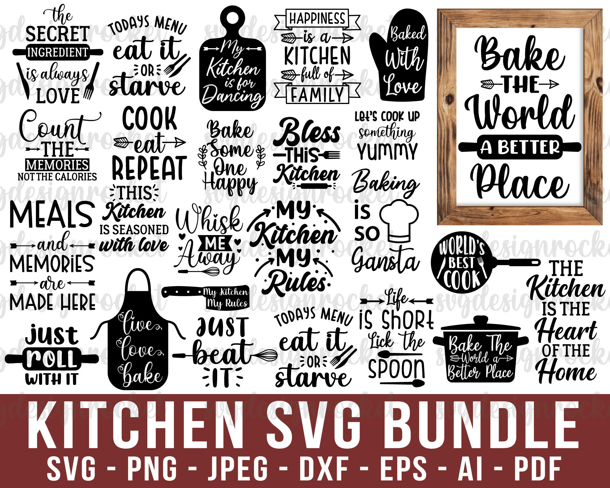 Kitchen Svg Bundle Kitchen Svg Kitchen Quotes Svg Svg Cut - Etsy