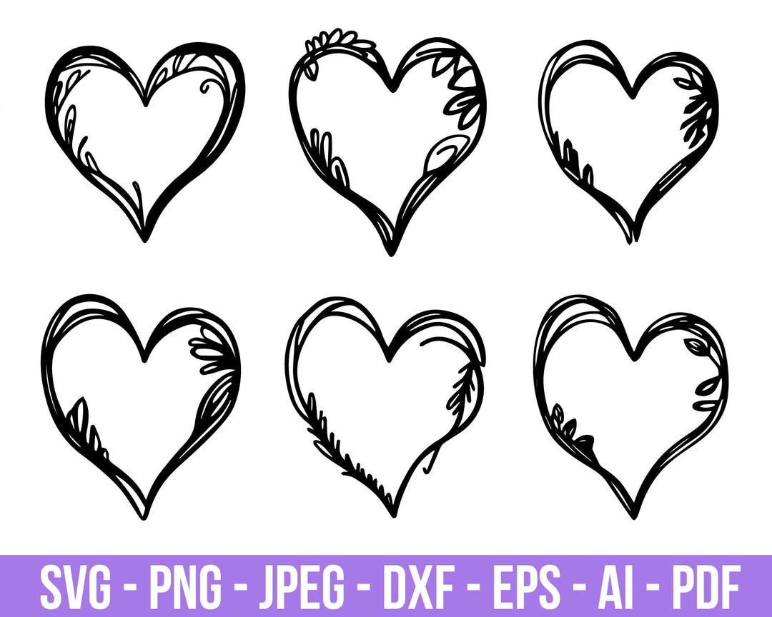Heart Svg Bundle, Heart Svg, Cutting File,cricut,silhouette, Doodle ...