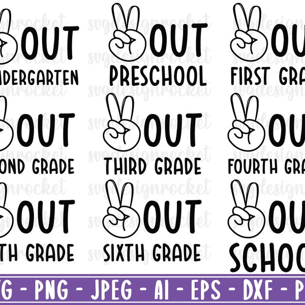 Peace Out Fifth Grade - Etsy