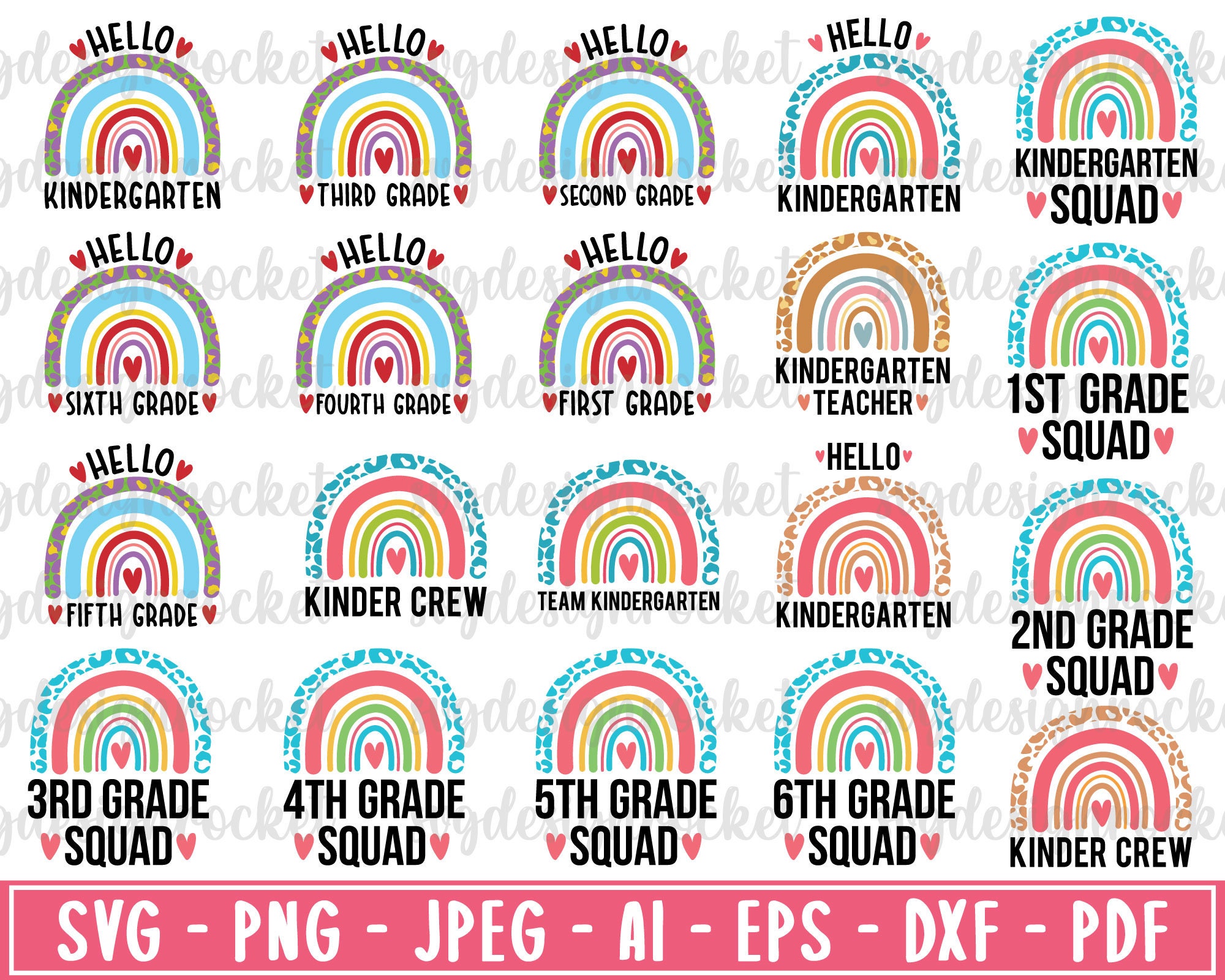 Back to School Shirts Svg Bundle Back to School Rainbow Svg - Etsy