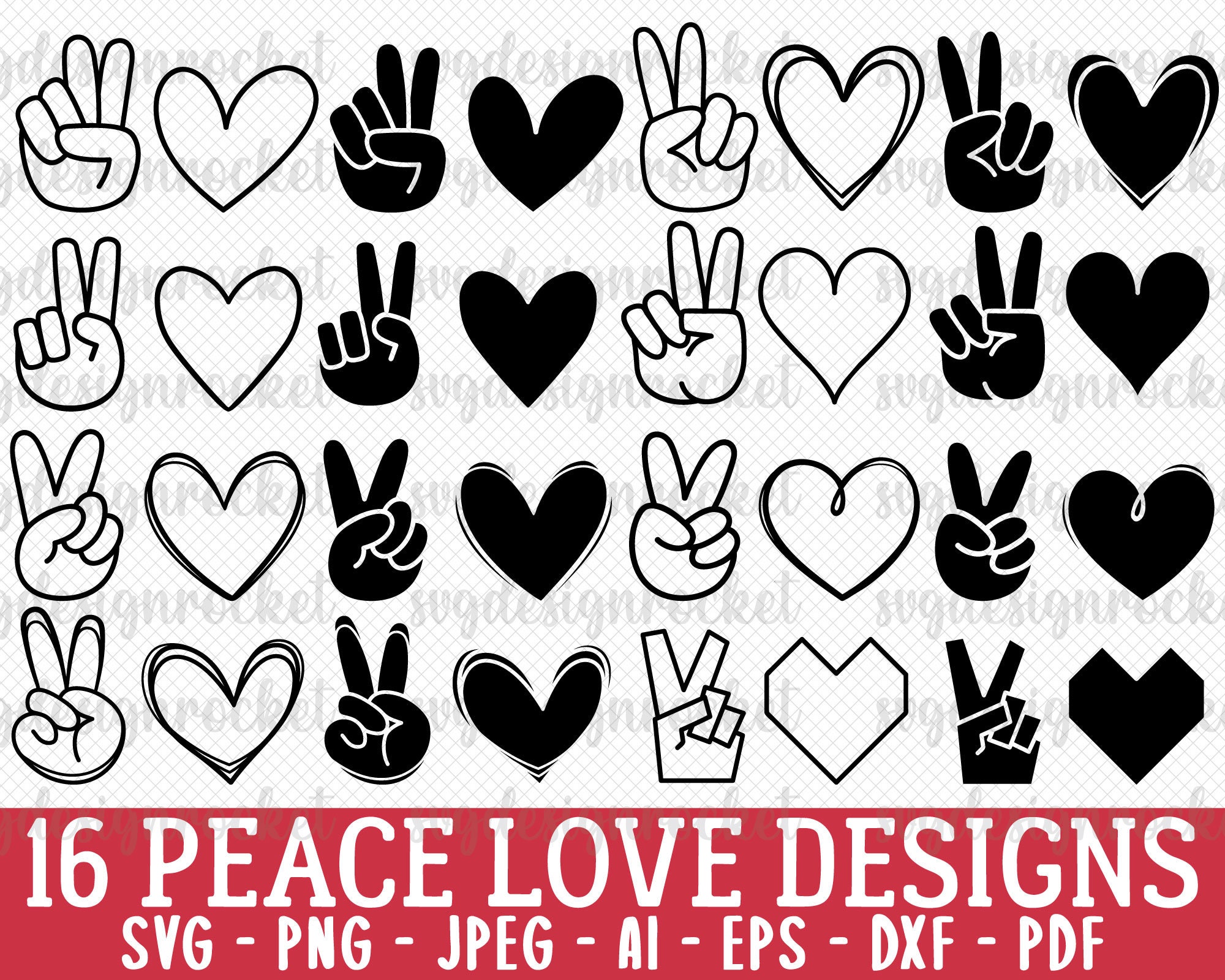 Peace Love SVG Peace Sign Svg Diy Peace Love Peace Hand - Etsy