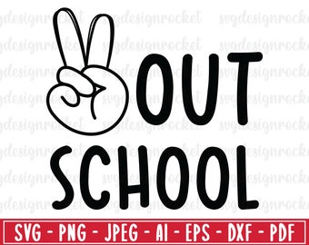 Peace Out Preschool Svg, Last Day of School, End of Preschool, Pre-k ...