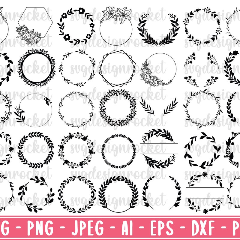 Wreath Svg - Etsy