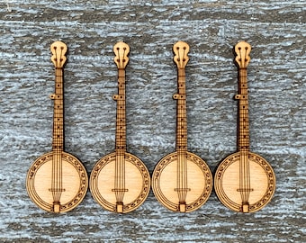 4pc Miniature Wooden Bluegrass Country Musical Instrument Set | Etsy