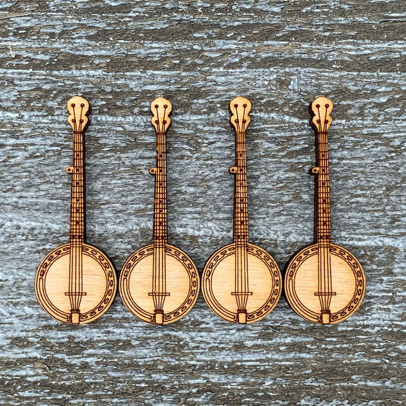 Miniature Wooden Bluegrass Country Musical Instrument Set of 4 - Etsy