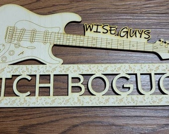 Name Sign Guitar Music Kids Room Sign Wood Guitar Sign Room Name Sign ...