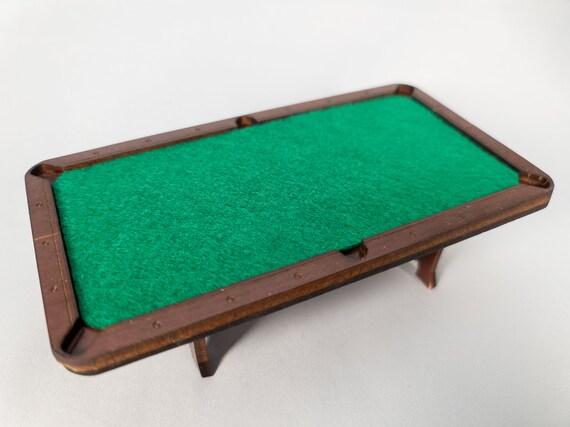 Dollhouse Pool Table / Billiard Table green 1:12 Scale - Etsy