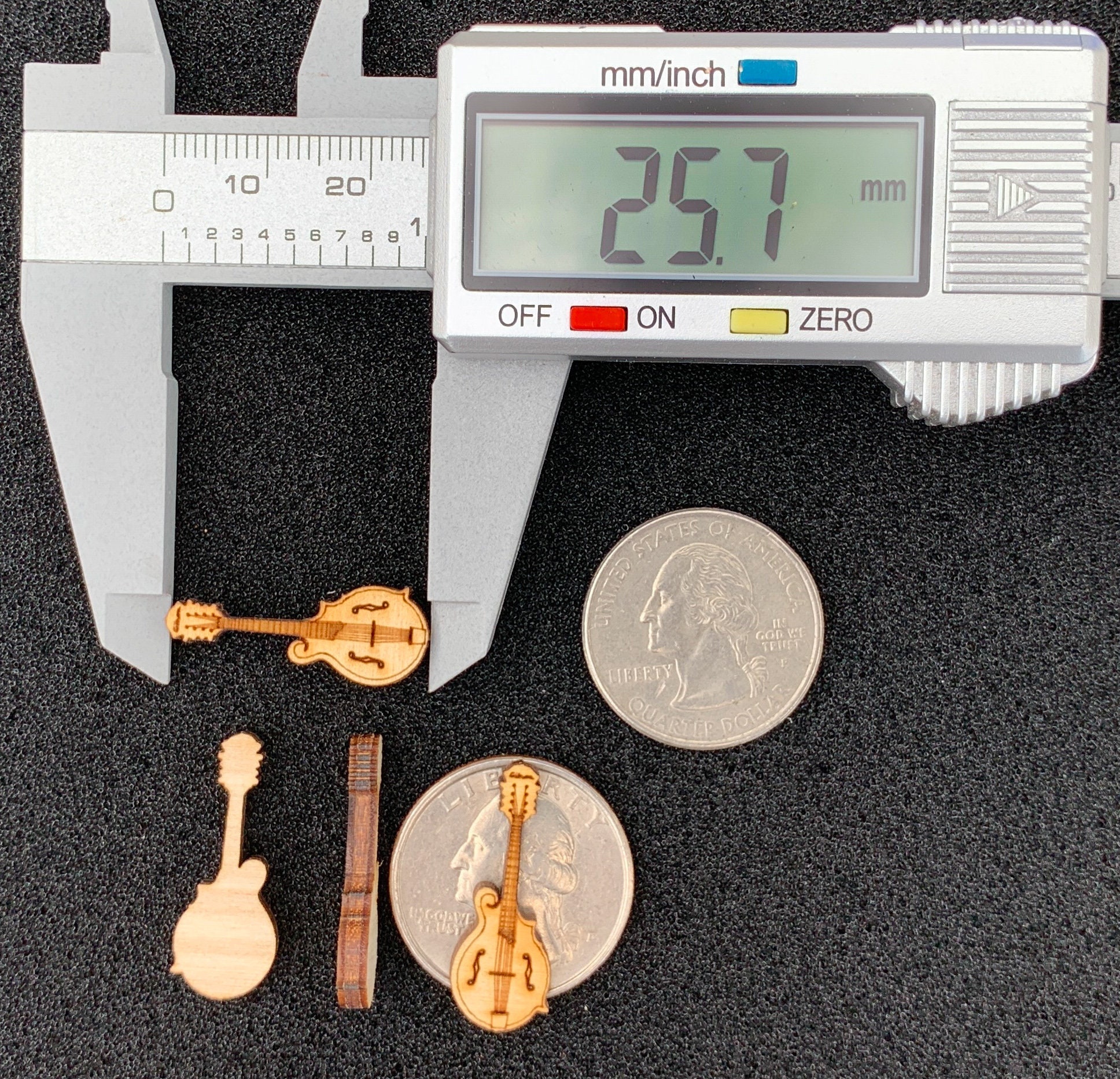 Miniature Wooden Bluegrass Country Musical Instrument Set of 4 Mandolin ...