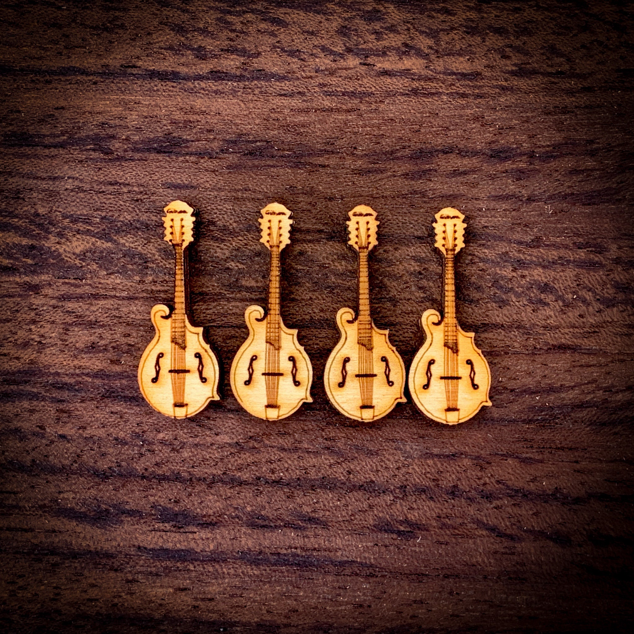 Miniature Wooden Bluegrass Country Musical Instrument Set of 4 Mandolin ...