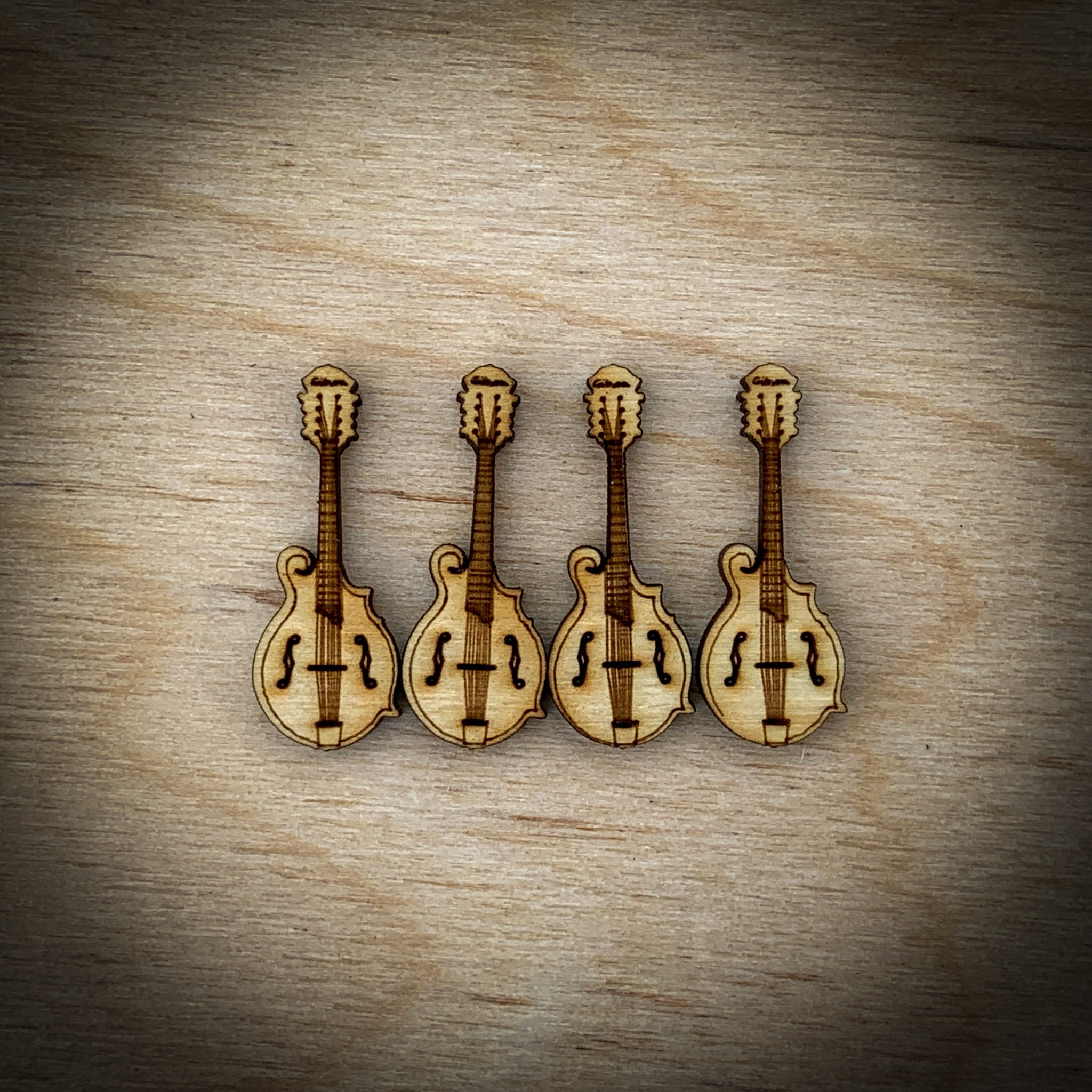 Miniature Wooden Bluegrass Country Musical Instrument Set of 4 Mandolin ...