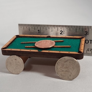 Miniature Pool Table / Billiard Table (green) 1:24 Scale - Etsy